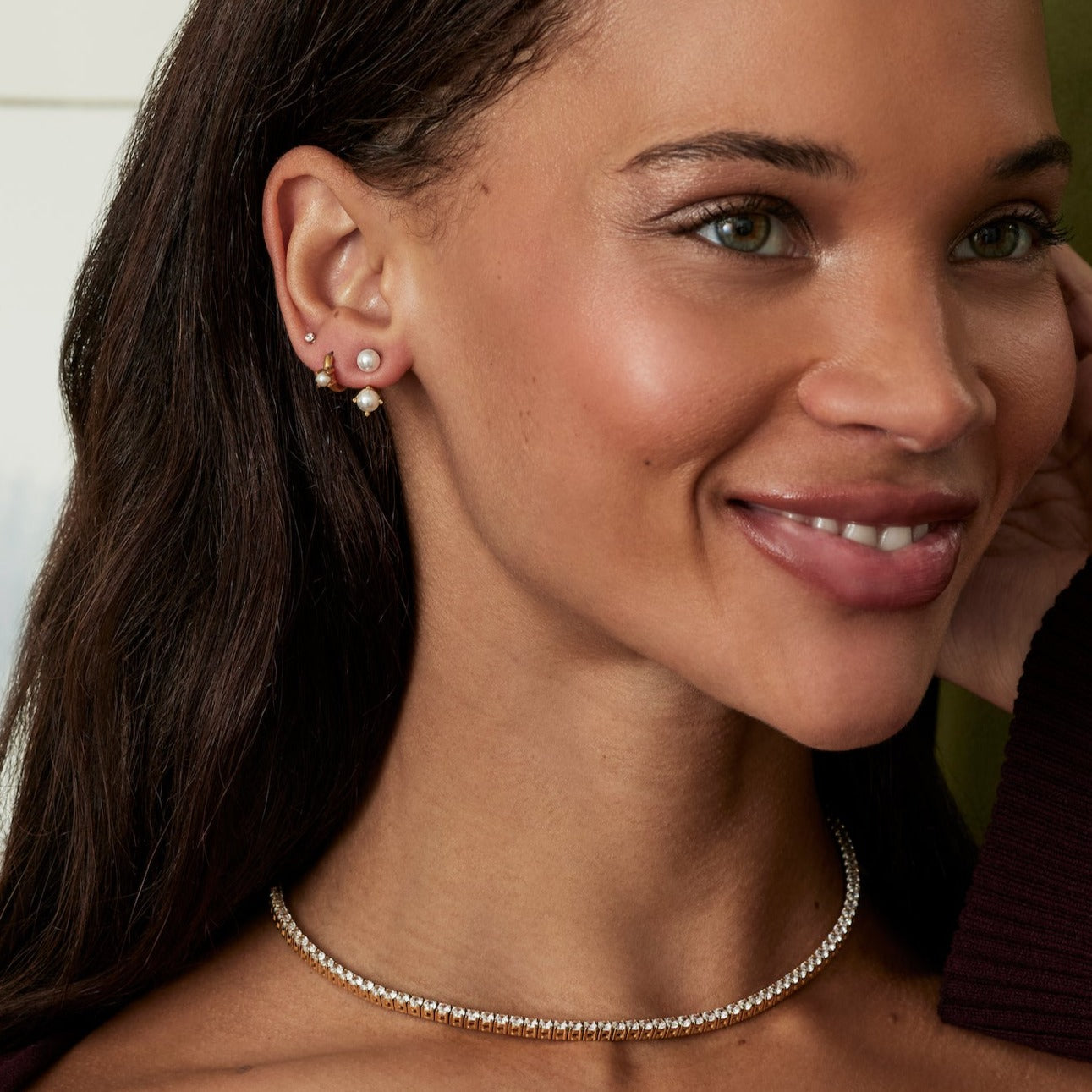 Skin Friendly Hypoallergenic Pearl Earring Jacket