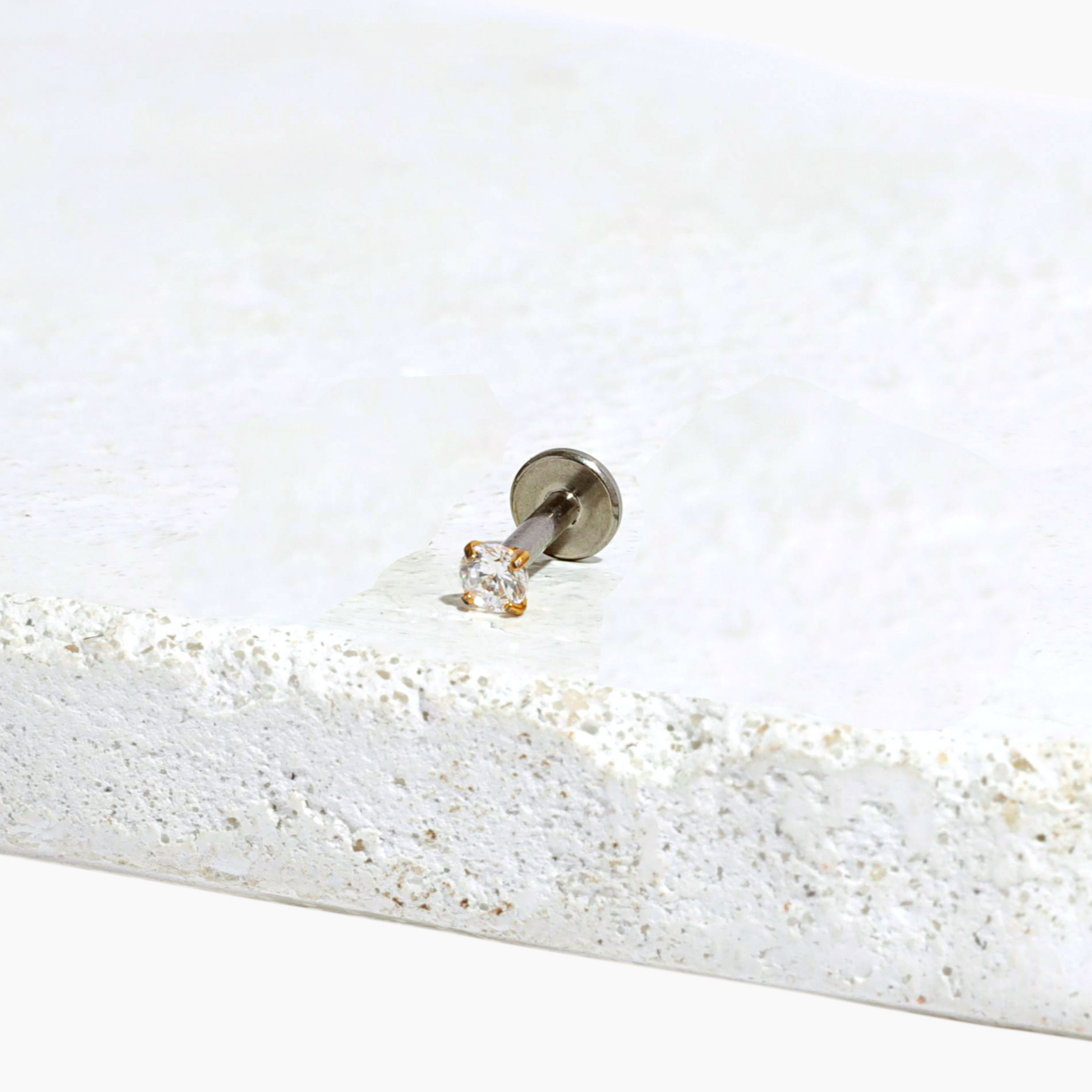 Titanium Flat Back Stud Earrings | Tini Lux