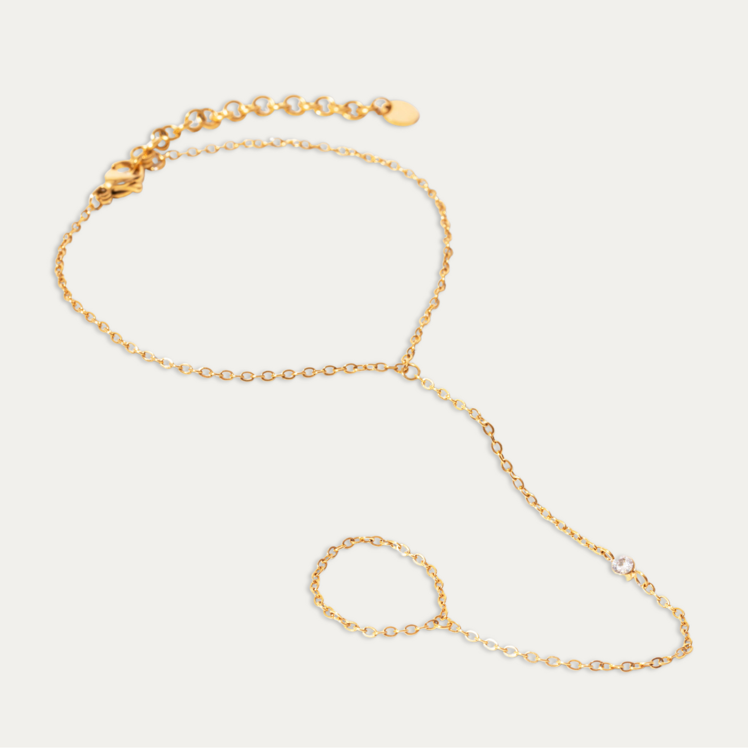 Lightweight Titanium Water Resistant Crystal Hand Chain | Tini Lux