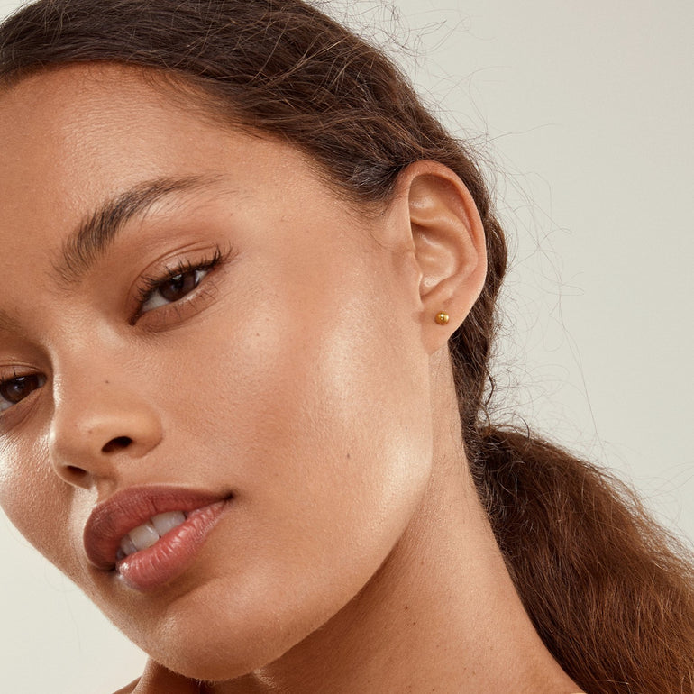 Tini Lux Hypoallergenic Titanium Mini Dome Stud Earrings | Mini Layla Studs