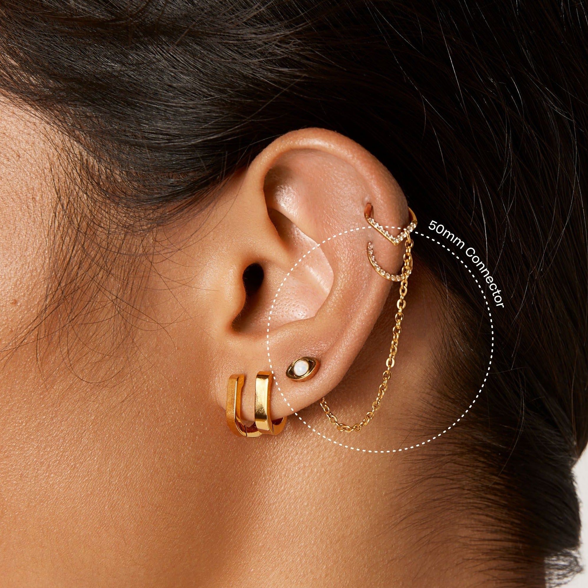 Tini Lux Hypoallergenic 50mm Earring Connector Chain