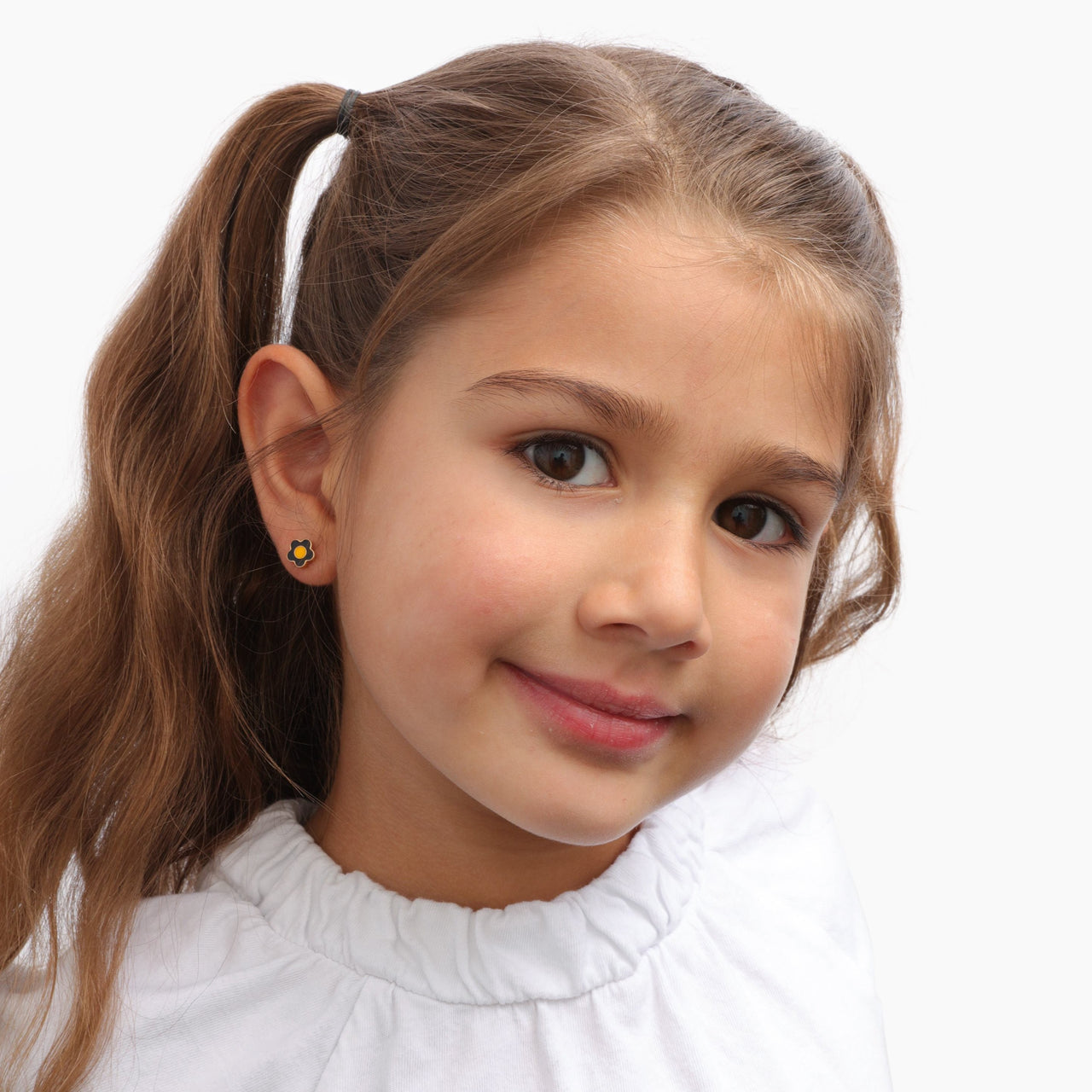 Tini Lux Hypoallergenic Titanium Kids Flower Studs | Daisy
