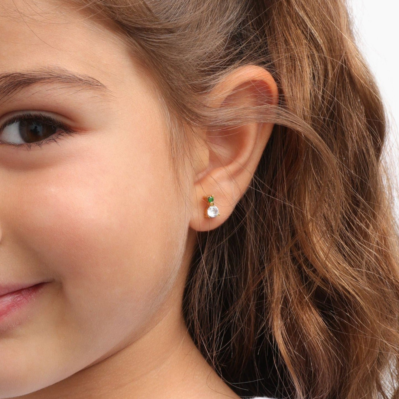 Tini Lux Hypoallergenic Titanium Crystal Screw Back Studs | Mini Coco Studs