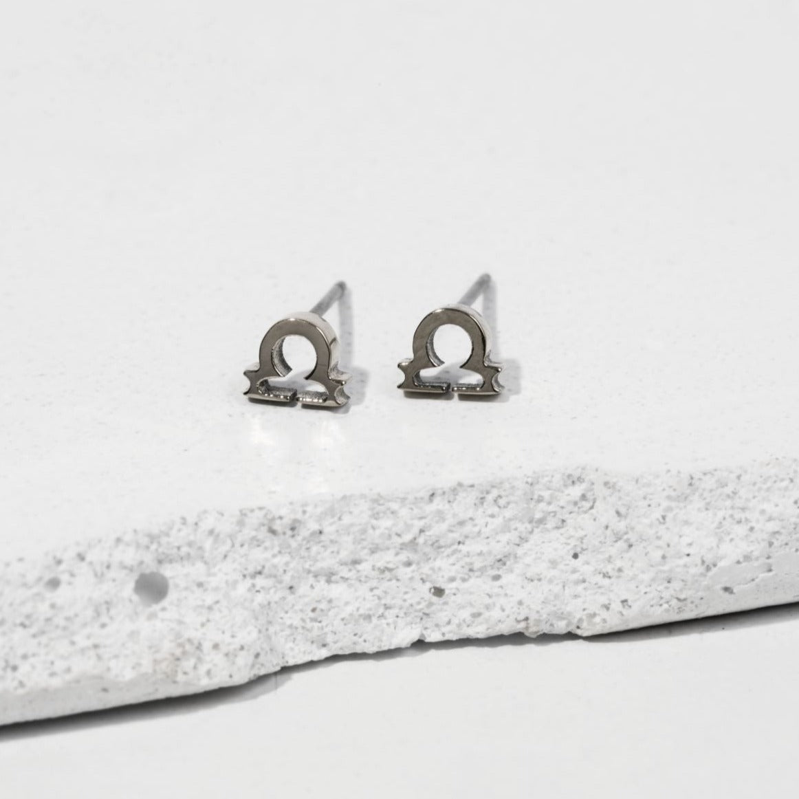 Tini Lux Hypoallergenic Titanium Zodiac Libra Studs